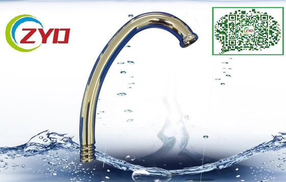 18mm SUS 201 Bended Pipe Chrome Single Hole Faucet Accessory Gooseneck Spout Kitchen Spout Zinc Hexnut 22mm Benz Aerator