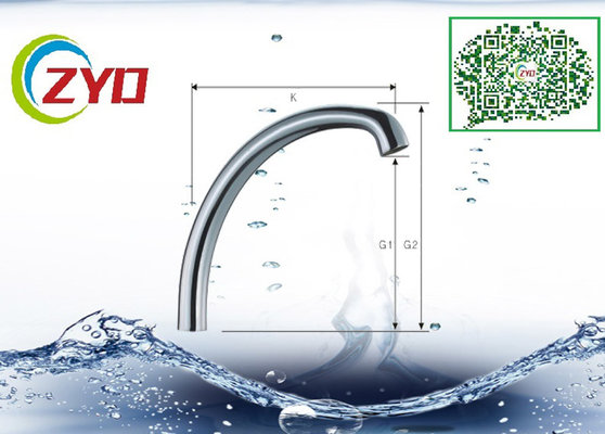 C1 Type Single Level Millior Polished Chrome Faucet Accessory Brass Sink Faucet Spout Pipe