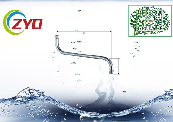 14mm Stainless Steel Wall Mounted Swing Bathroom  Facuet Spout Accessory Less PB Rotatable Chrome Faucet Water Tube