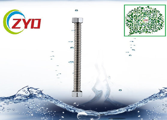 304 Stainless Steel Gas Flexible Corrugated Pipe , DN15 Water Drain Pipe