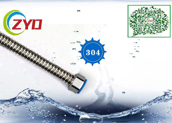 304 Stainless Steel Gas Flexible Corrugated Pipe , DN15 Water Drain Pipe