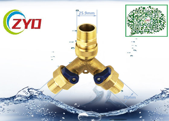 1/2MX1/2MX1/2M Three Ways Shower Water Separator Brass Faucet Diverter Valve