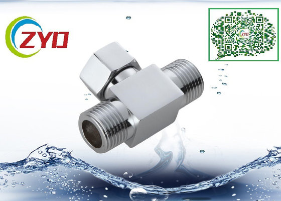 1/2M*1/2M*1/2M Brass Chrome Plated Three Way One Inlet Two Outlet Shower Faucet Diverter Bathroom Bidet Fitting