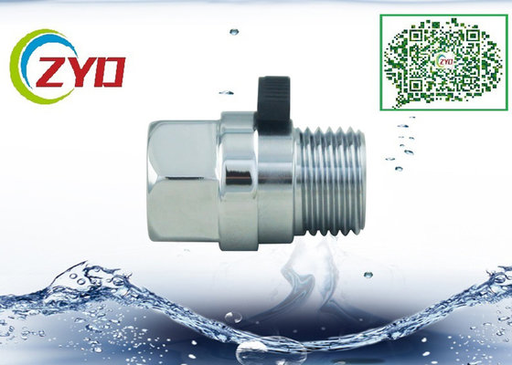 1/2M*1/2F Chrome Finish Bathroom Shower Faucet Water Diverter With Water Flow Control Switch  Valve