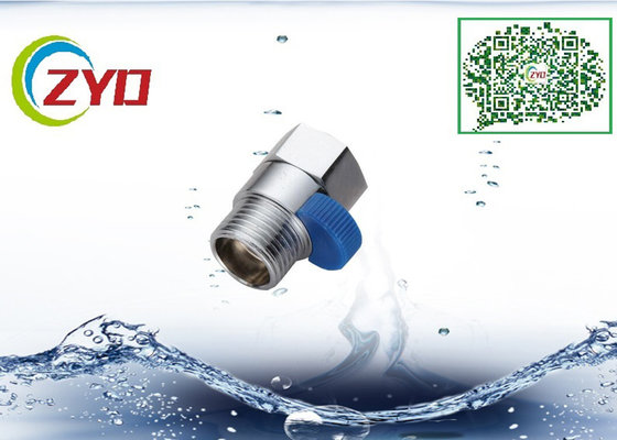 1/2M*1/2F Chrome Finish Bathroom Shower Faucet Water Diverter With Water Flow Control Switch  Valve