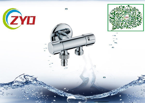 1/2"x1/2" Two Way Two Handle Brass Chrome Finish Bathroom Shower Adapter Shower Arm Shower Hand Faucet Water Diverter