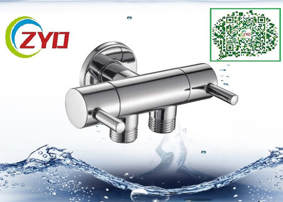 1/2"x1/2" Two Way Two Handle Brass Chrome Finish Bathroom Shower Adapter Shower Arm Shower Hand Faucet Water Diverter
