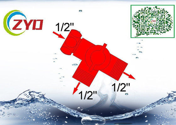 1/2 Malex1/2Malex1/2Female Bathroom Three Way T-adapter Chrome Finish Water Diverter For Shower hand,Shower Tube ,Hose
