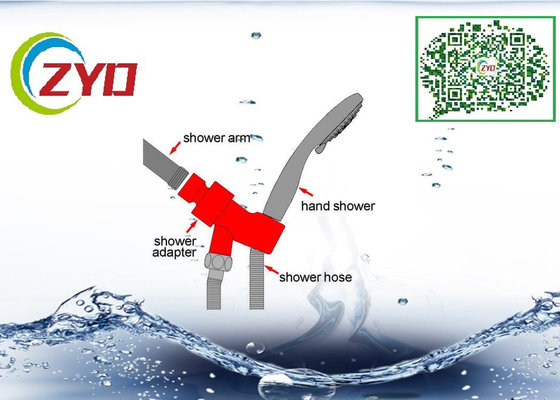 2WAY T-adapter  Brass Nickle Brushed Handheld Water Flow Adjustable Shower Faucet Water diverter  or Water Seperater