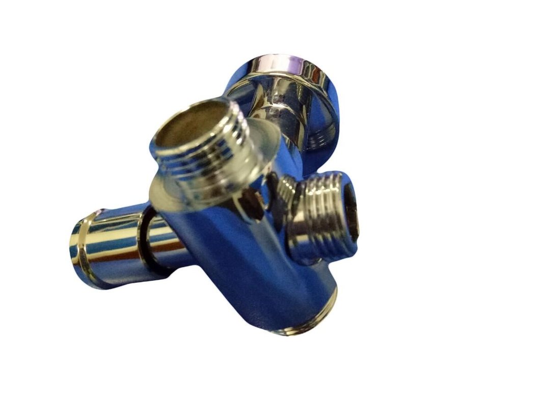 1/2X1/2X3/4 Wall Mounted Bathroom Shower System Chrome-Plated Lead Free Brass  Diverter ,Commercial Plumbing Products