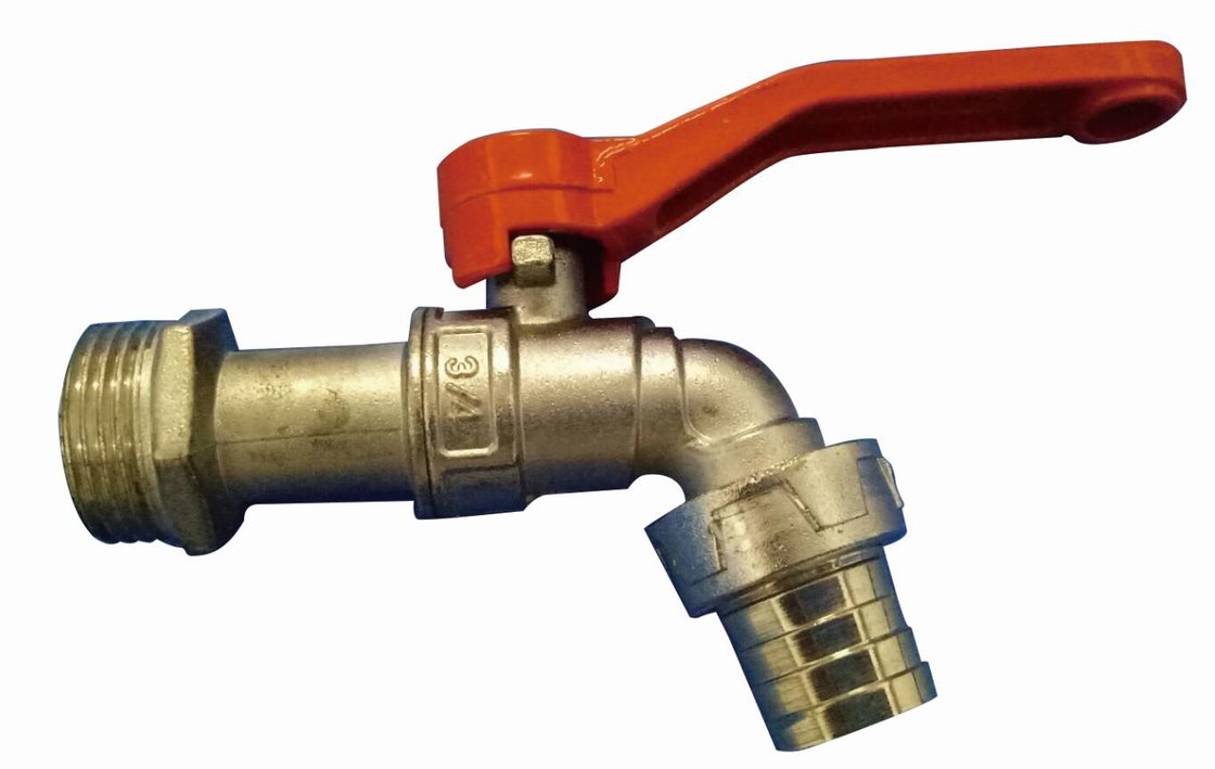 3/4" Brass Lead Free Chrome-Plating Washing Machine Bibcock With Aluminum  Lock Handle For Water Using