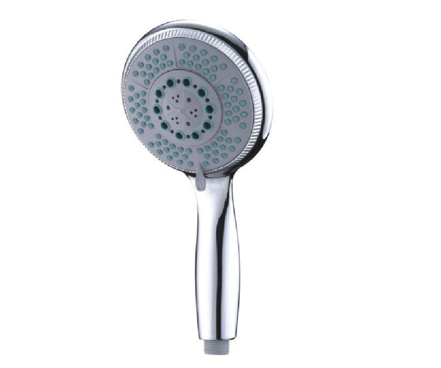 ZYD-2099 Five Fuction Water Saving  Round Shape ABS Plastic Injection Chrome Plated Bathroom Accessory Shower Hand