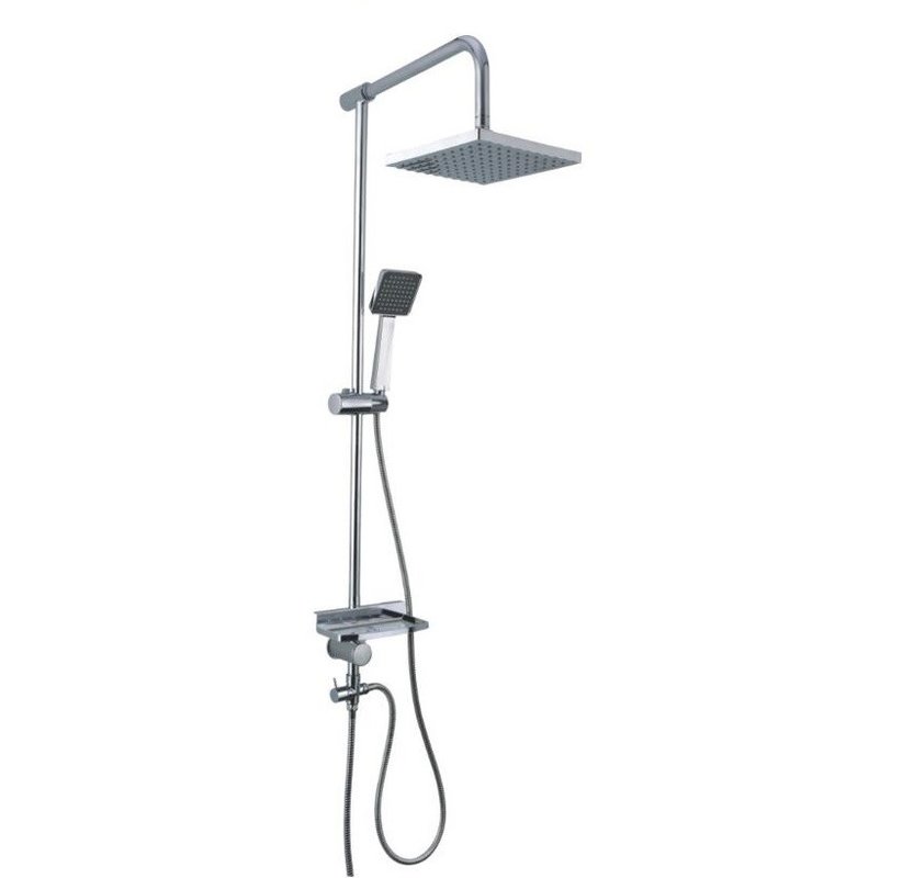 Round Mixer Bathtub Shower Faucet Sets , Tub And Shower Set Thermostatic Chrome Valve