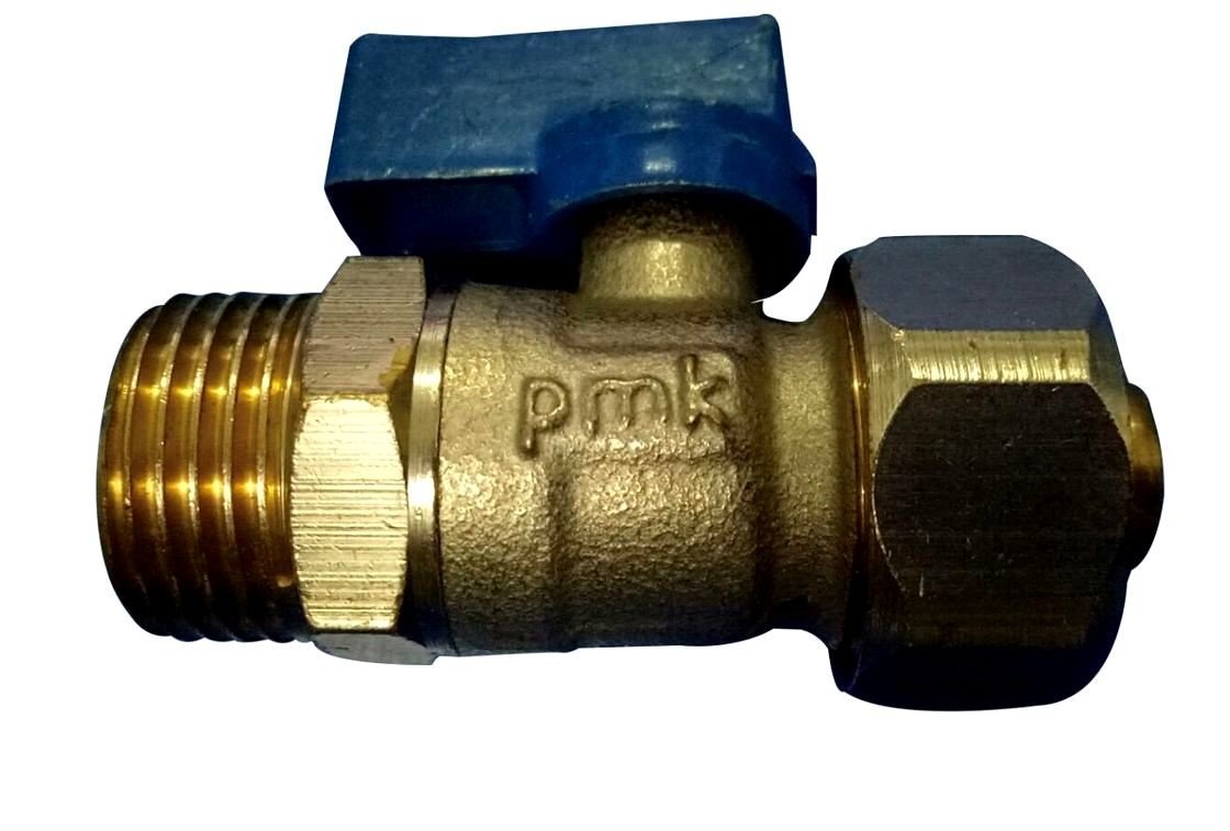 Brass Kitchen Sink  Plumbing Valves Steel Butterfly Handle With PVC Anti - Corrosion Coating