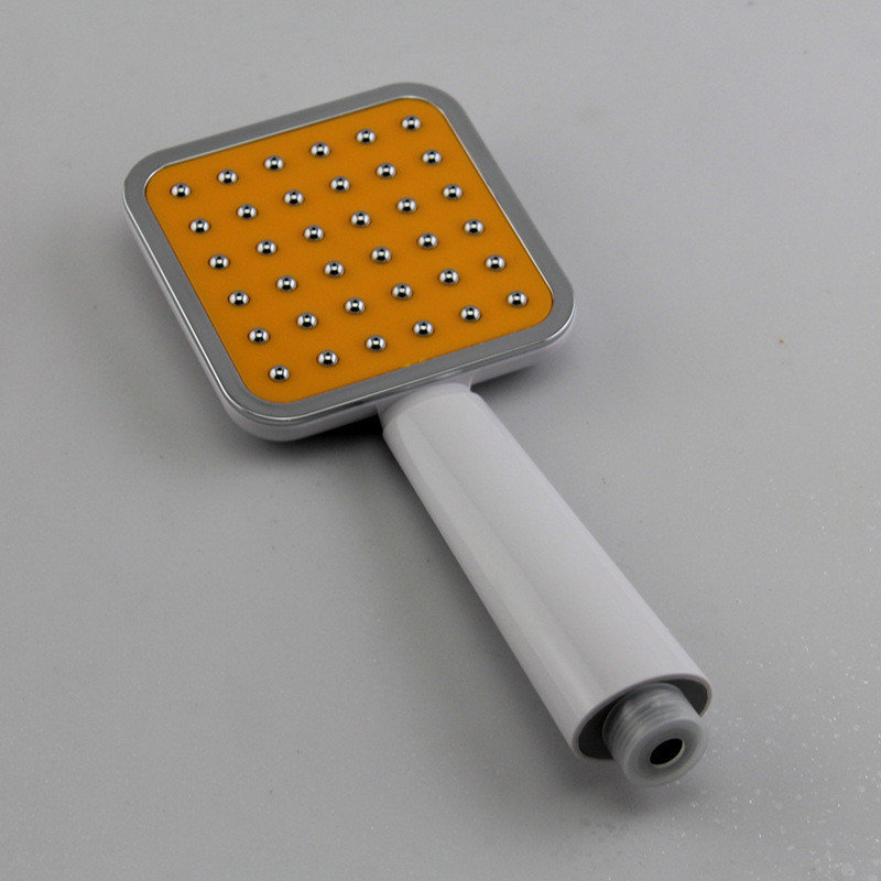Square shape multi-color one function chrome plating high pressure high flow water saving bathroom hand shower