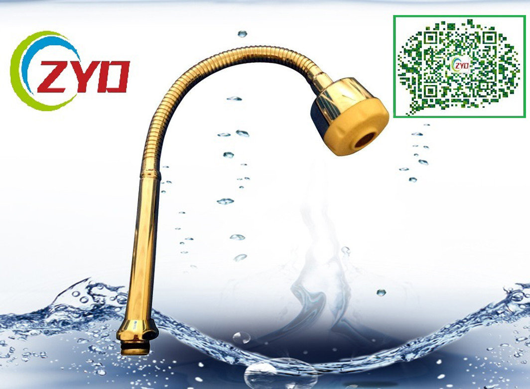 42CM Universal Swivel Gooseneck Chrome Flexible Kitchen Sink Faucet Mixer Spout With Two Function Sprayer Nozzle