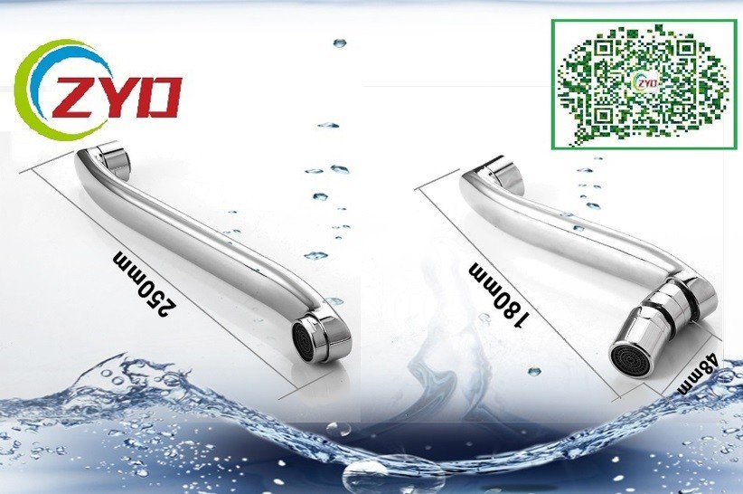 22mm Brass Welded Oblate Wall Mounted Swing Shower Facuet Spout Accessory PB Less Chrome Plated Abnormity Mixer Pipe