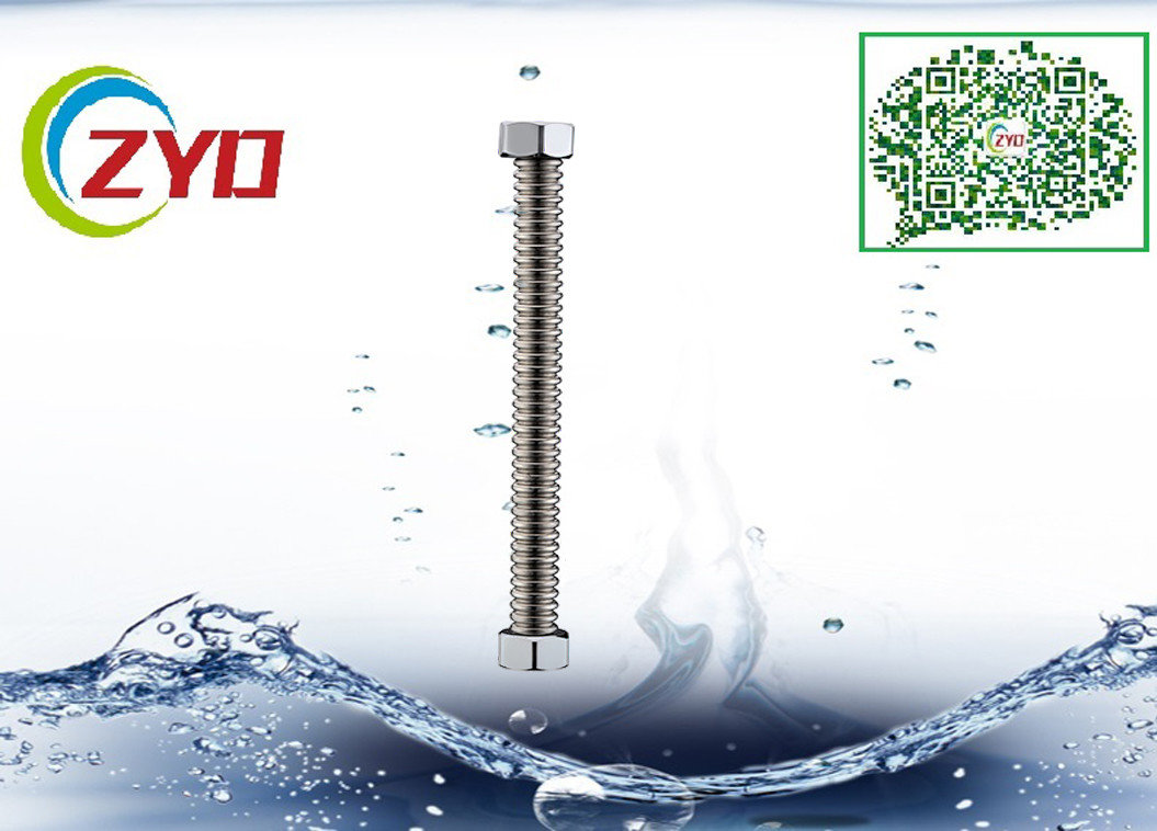 304 Stainless Steel Gas Flexible Corrugated Pipe , DN15 Water Drain Pipe