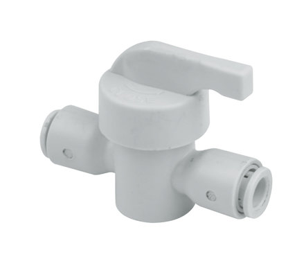 Double O' ring Liquid And Intert Gas Ball Valve Plastic Push Fittings