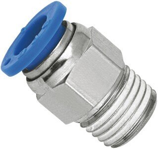 Brass Nickel Planting Straight Pneumatic Push To Connect Fittings With NPT Threaded