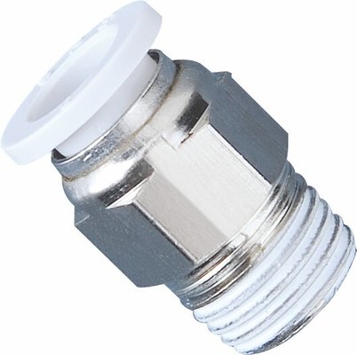 Brass Nickel Planting Straight Pneumatic Push To Connect Fittings With NPT Threaded