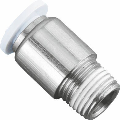 Brass Nickel Planting Pneumatic NPT Threaded Fittings Push In Male Straight Run Body