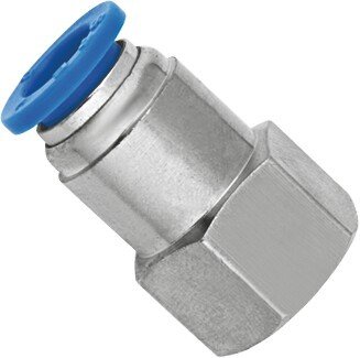 Pneumatic Female Straight NPT Threaded Fittings With Push Fit Technology