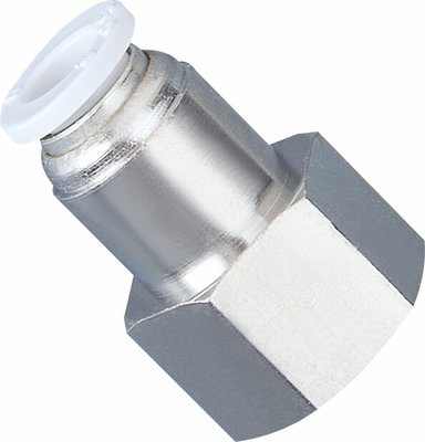 Pneumatic Female Straight NPT Threaded Fittings With Push Fit Technology
