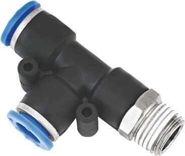 Run Tee NPT Threads Fittings Pneumatic Push In Connect T-Shaped