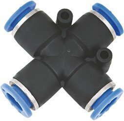 90 Degree Cross with Mounting Holes One Touch Pneumatic push Fittings
