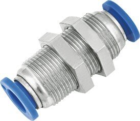 Inline Bulkhead Union One Touch Pneumatic push Fittings