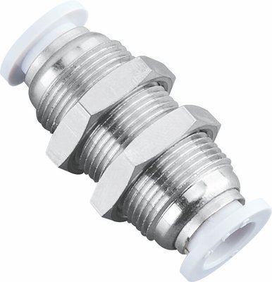 Inline Bulkhead Union One Touch Pneumatic push Fittings