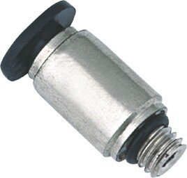 Miniature Male Straight Brass Nickel Plated Push In Fittings With Internal Hex