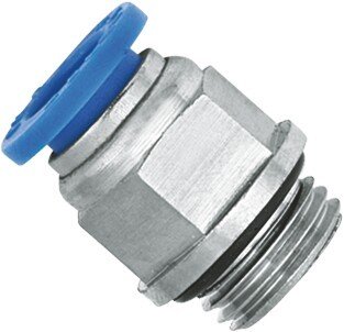 Nickel Plated Small Pneumatic Brass Push In Fittings One Touch Quick Connect