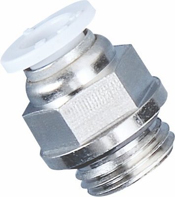 Nickel Plated Small Pneumatic Brass Push In Fittings One Touch Quick Connect