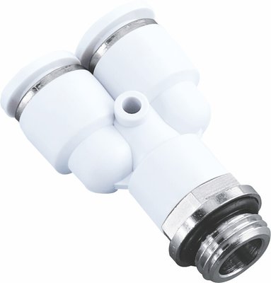 One Touch Metric Y Shape Pneumatic Tube Fittings To Connect Two Tubes