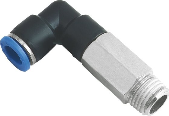 L Style Brass Pneumatic Hose Fittings Push To Connect Threaded Elbow Pu Tubing