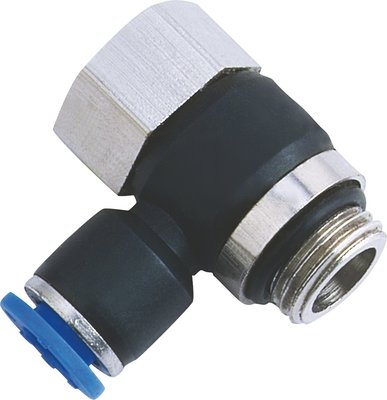 Brass / Plastic One Touch G Thread Fittings , Pneumatic Push Fit Connectors Banjo Elbow