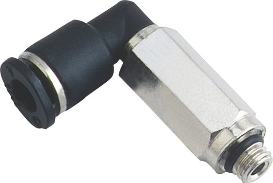 90 Degree Extended Elbow Miniature Pneumatic Fittings , Pneumatic Push Fit Connectors