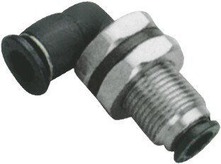 90 Degree Pneumatic Push Bulkhead Air Fittings Elbow One Touch