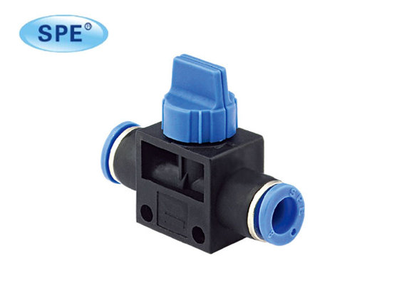 Plastic And Brass One Touch Pneumatic Fitting Connector Hand Control Valve