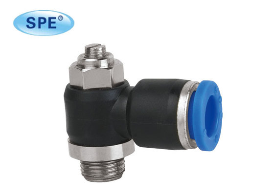 Air Pneumatic Flow Control Valves With Push To Connect Fitting Right Angle