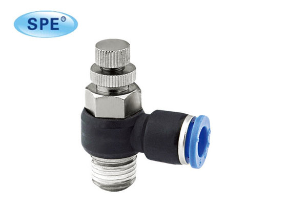 Air Pneumatic Flow Control Valves With Push To Connect Fitting Right Angle