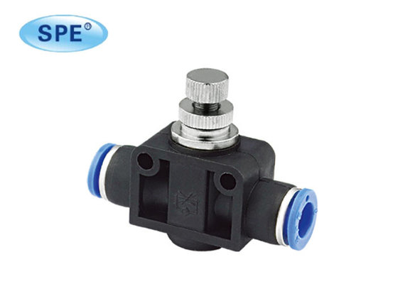Union Inline Pneumatic Flow Control Valves Quick Connector Push In Fitting