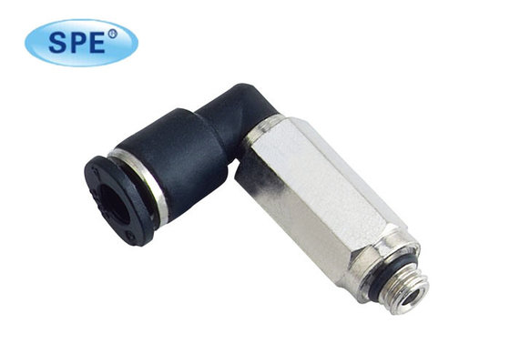 Quick Connect Minature Pneumatic Fittings Push In Connect Extended Male Elbow