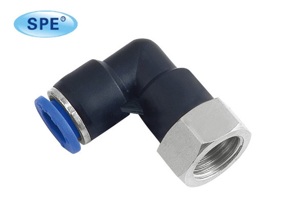 6mm / 8mm Pneumatic Push In G Thread Fittings Female Elbow One Touch