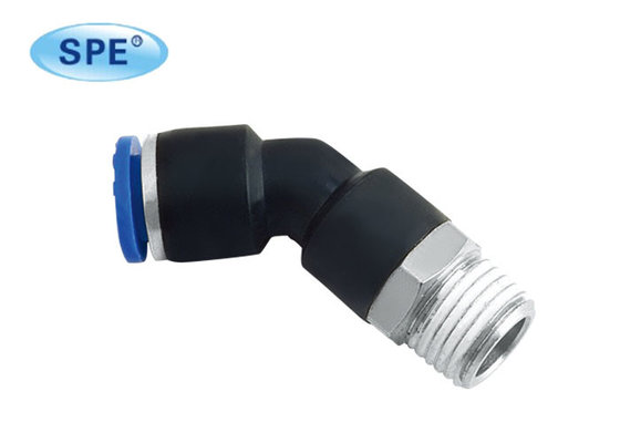 Air Metric Push To Connect Fittings , Pneumatic Connectors Fittings One Touch Quick Release