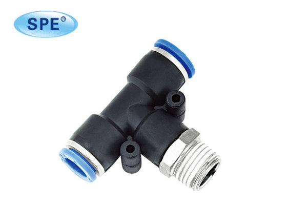 Pneumatic Extended Male Elbow G Thread Fittings , 10mm Plastic Tube Fittings Connectors