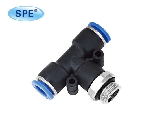 Male 45 Degrees Elbow Pneumatic Plastic Push Fit Connectors With G Threaded