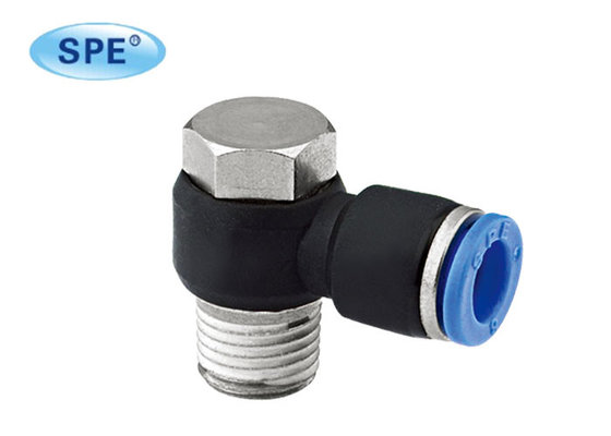 PA Nickel Plated Brass G Thread Fittings Pneumatic Push In Connect Female Branch Tee